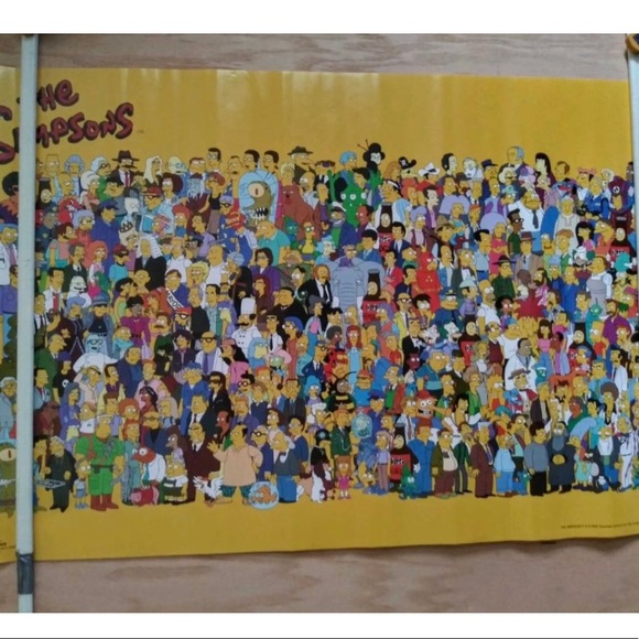 Simpsons | Art | Vintage 200 The Simpsons Characters Poster 34x22 Matt ...